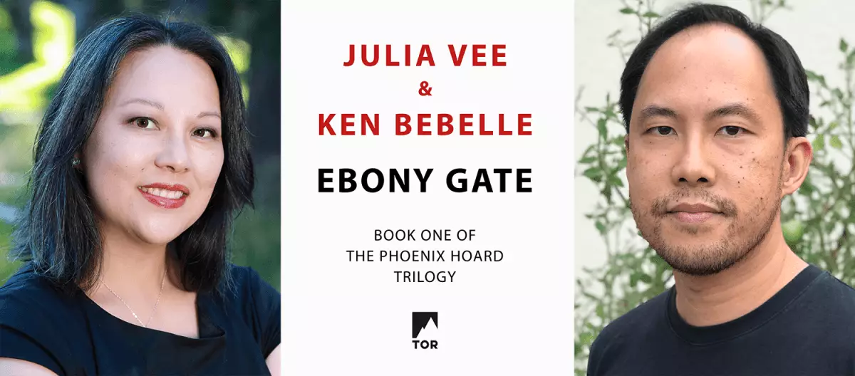 Annonce d'Ebony Gate, Blood Jade et Tiger Eye par Julia Vee et Ken Bebelle
