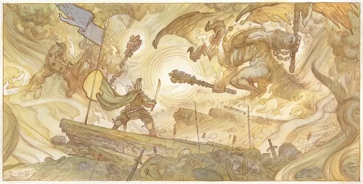 Har balrogger vinger? Artist Justin Gerard på Tolkien og gullalderillustrasjon 10258_7
