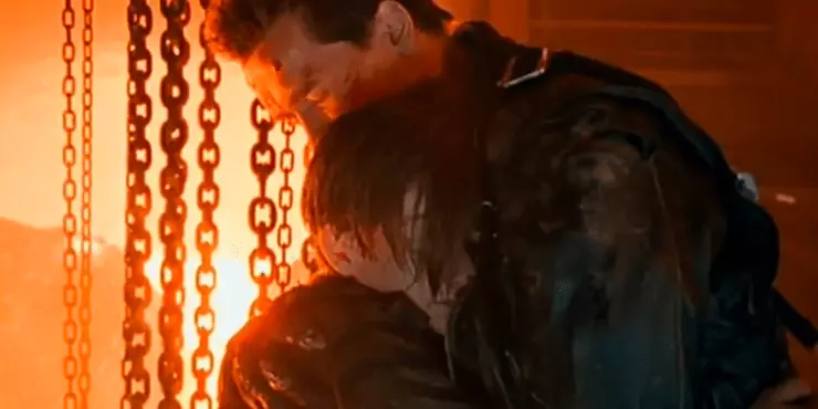 John ja T-800 halaavat Terminator 2:ssa