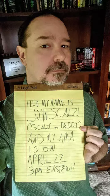 Čas soutěže Lockdown Marshmallow! To nejlepší z r/Books AMA Johna Scalziho