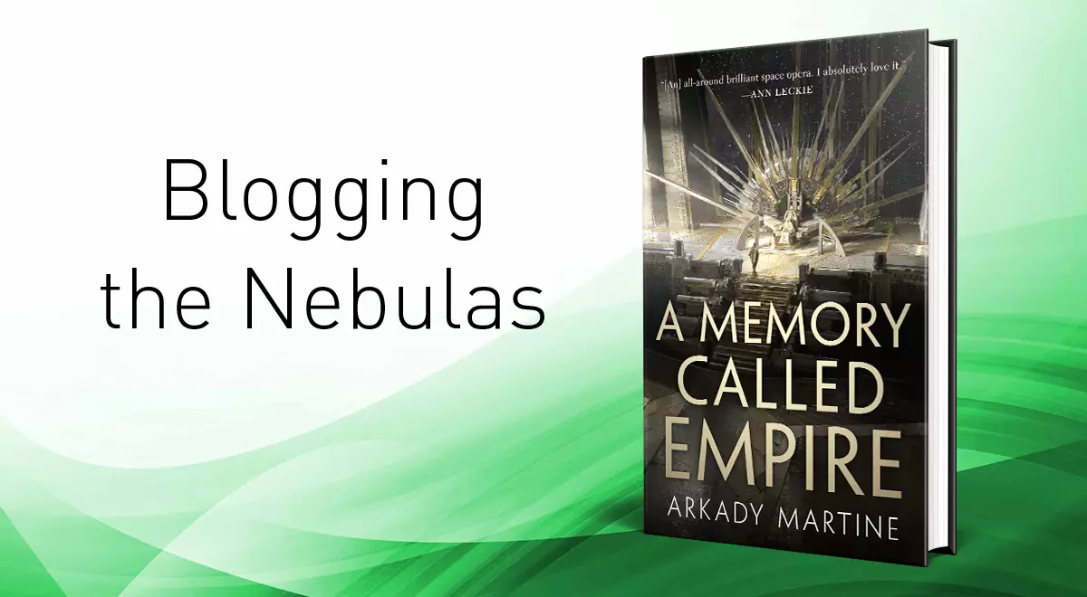 Blogging the Nebulas: Arkady Martine's A Memory Hued Empire Marries Cyberpunk, Space Opera, thiab nom tswv thriller