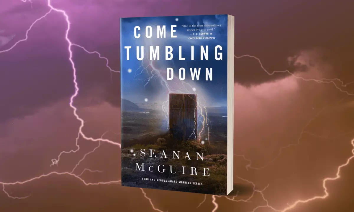 Pabaisa šios knygos pabaigoje: Seanano McGuire'o knyga „Nusileisti žemyn“.