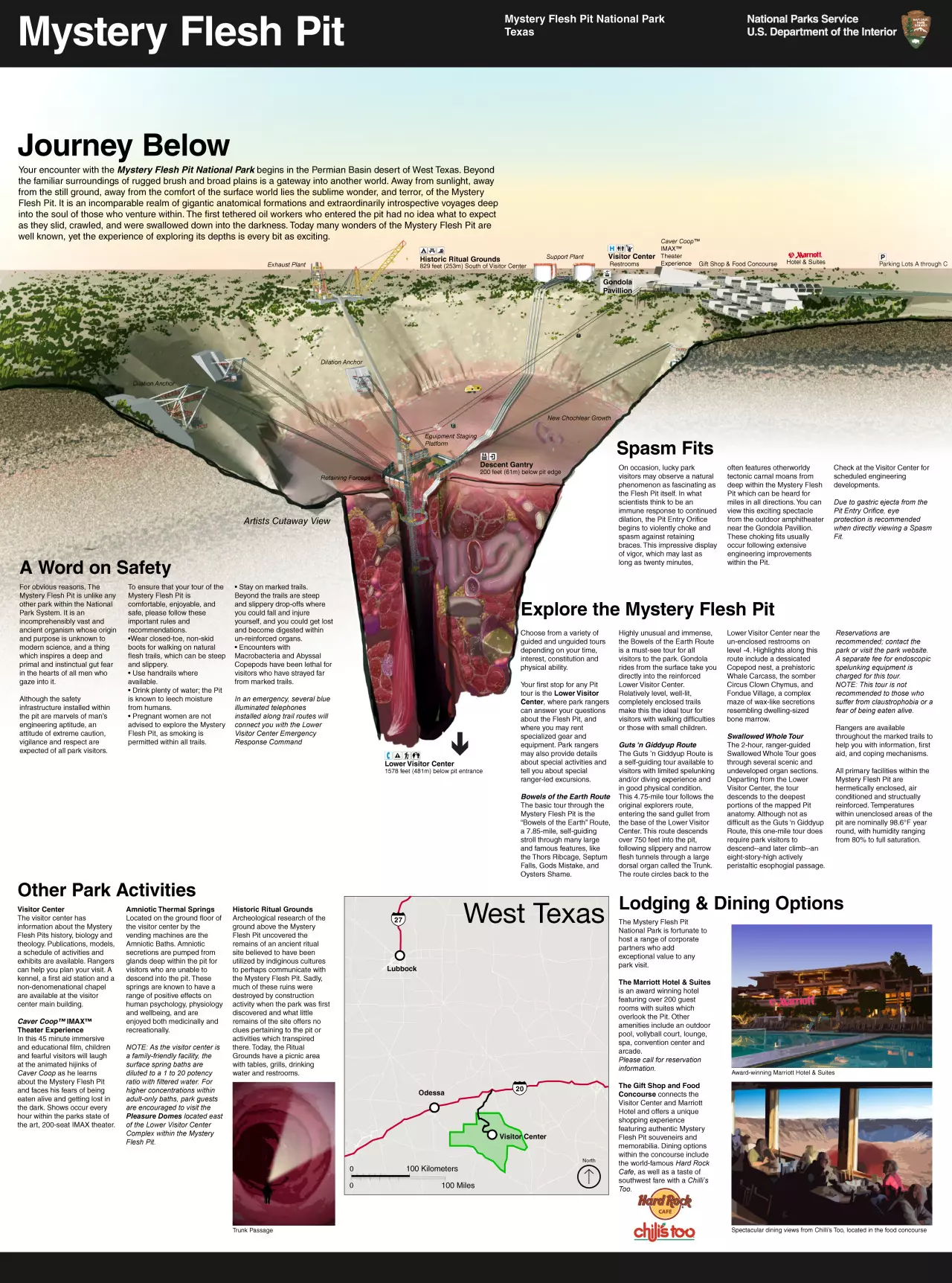 Vitajte v národnom parku Mystery Flesh Pit, kolosálnom diele Worldbuilding One Redditor