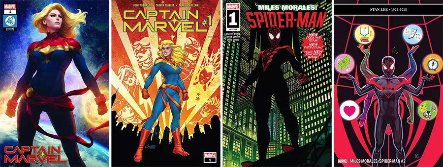 Выцягнуць спіс: Captain Marvel і Miles Morales: Spider-Man Get Back to Basics