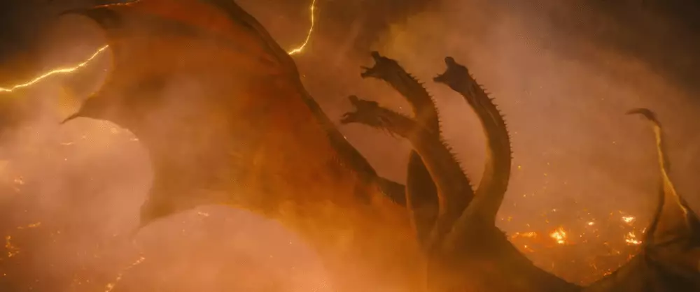 Godzilla: King of the Monsters အတွက် နောက်ဆုံးနမူနာတွင် သင်၏ Titan-အရွယ်အစား အလောင်းအစားများကို ထည့်ပါ။