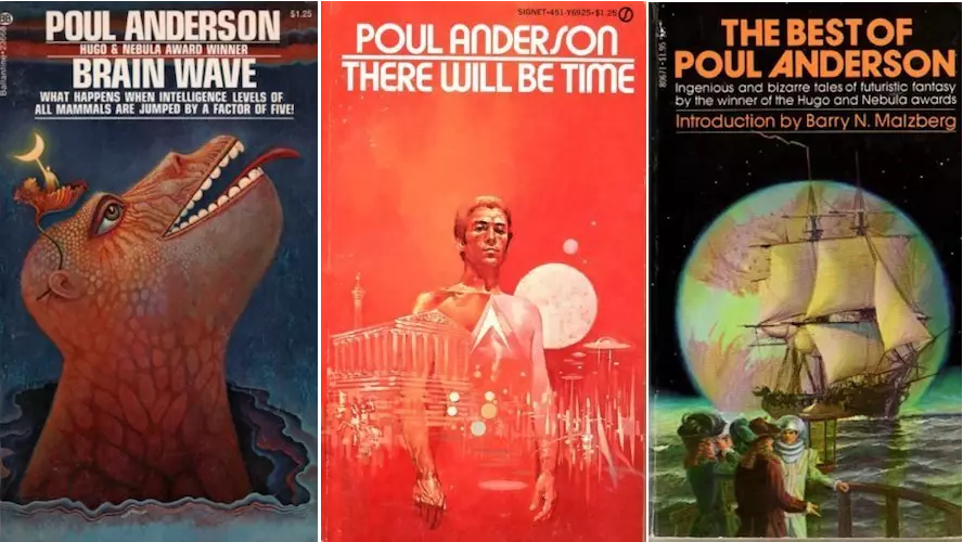 Vier Poul Anderson met vyf gunstelingwerke