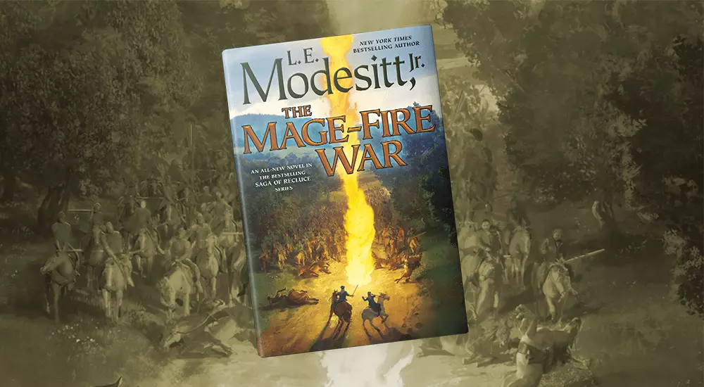 Perskaitykite pirmuosius tris L.E. Modesitt Jr. „Mage-Fire War“.