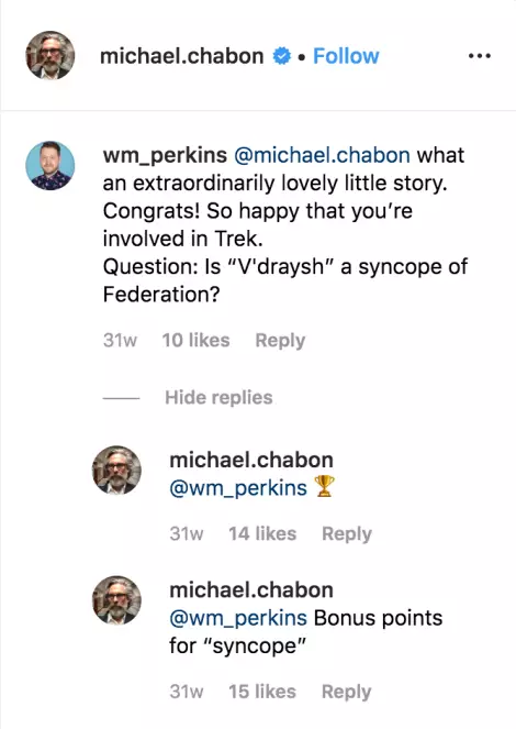 Vdraysh Chabon në instagram