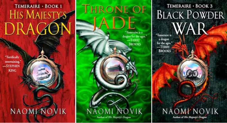 kaylap nga serye sa SFF 9+ nga mga libro nga Temeraire Naomi Novik