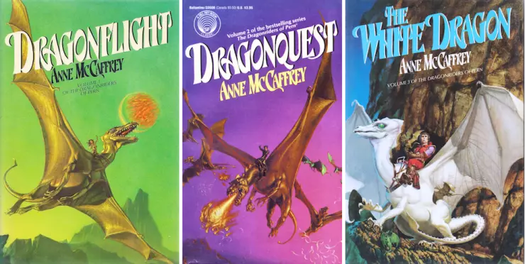 Amplia serie SFF máis de 9 libros Dragonriders of Pern