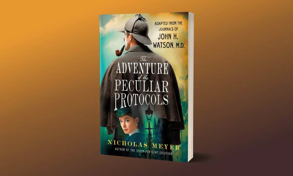O Nicholas Meyer i luga o Sherlock Holmes o loʻo Taulimaina Faʻamatalaga Moni-Olaga i le Adventure of the Peculiar Protocols