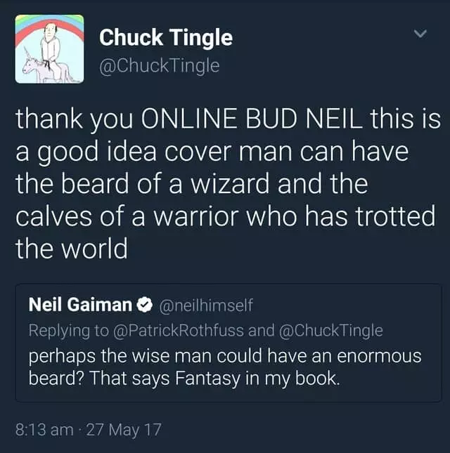 Aquela vez que Patrick Rothfuss, Chuck Tingle, John Scalzi e Neil Gaiman crearon The Wise Man's Butt 14186_6