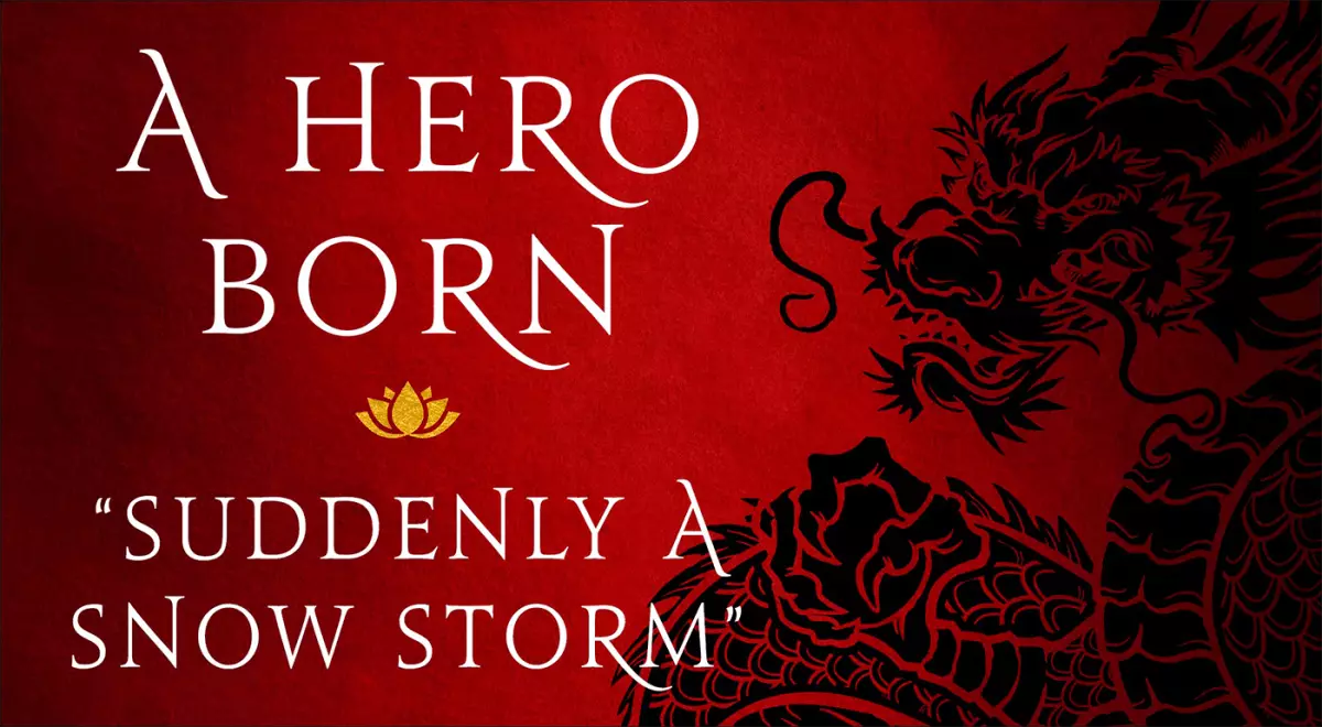 Lugege Jin Yongi Kung Fu Wuxia eepost A Hero Born: "Äkki lumetorm" (1. osa)