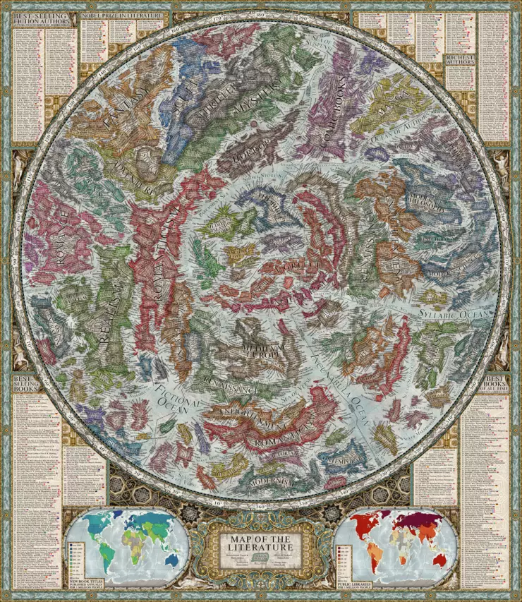 Тази прекрасна карта очертава широкия свят на литературата 14338_2