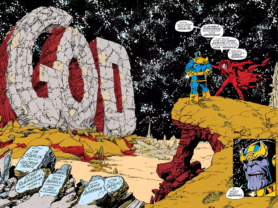 Infinity Gauntlet Will Eisner i stilit të letrave GOD