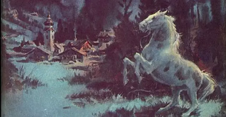 Белы конь у месячным святле: вецер Марыі Сцюарт над зямлёй