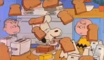 Toast aux beurres Snoopy