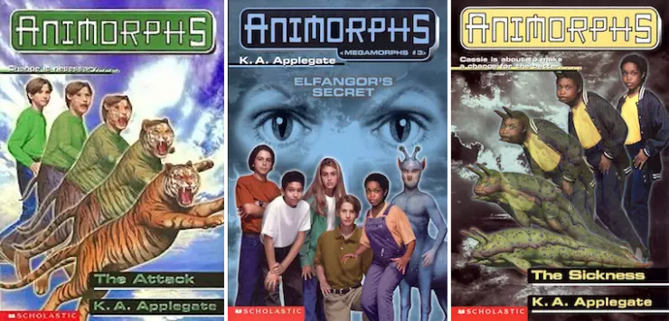 Animorphs covers 90s Photoshop morphing cheesy