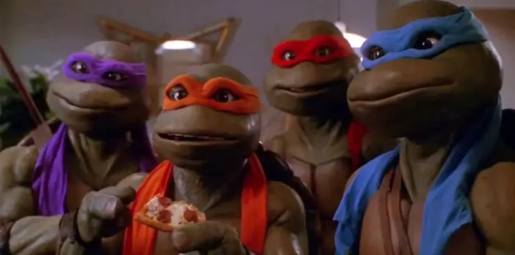 "කොවබුංගා!" — Teenage Mutant Ninja Turtles (1990), Teenage Mutant Ninja Turtles II: The Secret of the Ooze සහ Teenage Mutant Ninja Turtles III