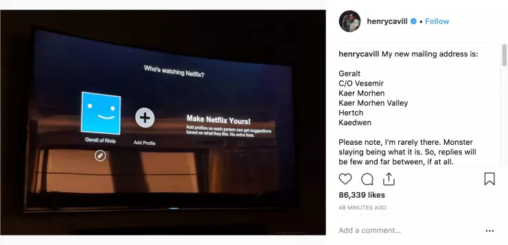 Henry Cavill Geralt fra Rivia The Witcher adaptation casting nyheder Netflix Andrzej Sapkowski