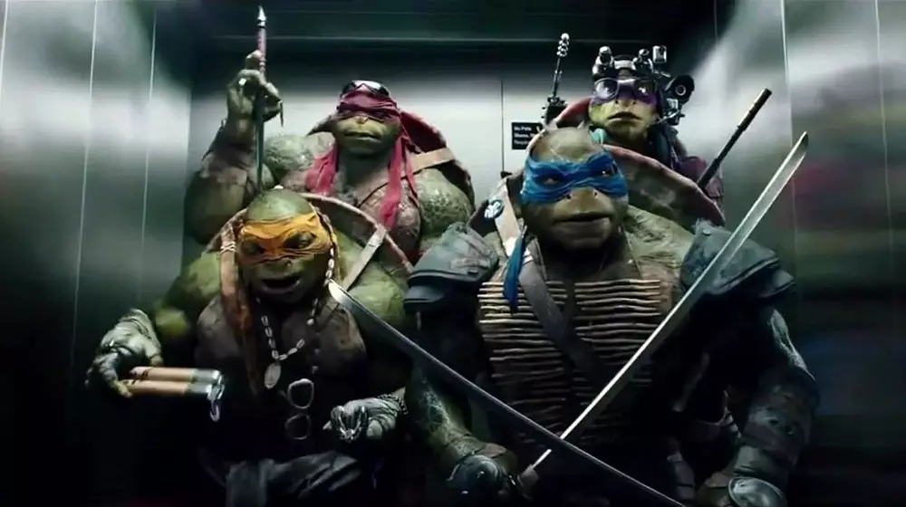 Metade da bunda em uma meia concha — Tartarugas Ninjas Mutantes Adolescentes (2014)