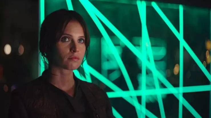 The Spirit of the Rebel Alliance wordt bepaald door Jyn Erso en Bodhi Rook . van Rogue One