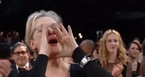 Meryl Streep hrópar GIF