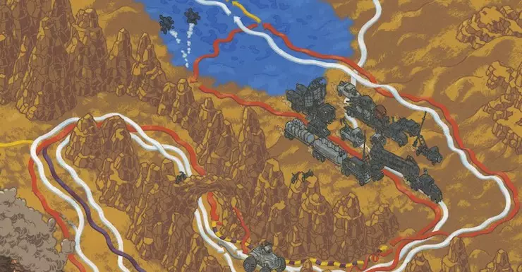 Mad Max-ekin batera bidaiatu: Fury Road mapa ilustratu batean