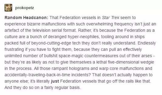 हे एक बग नाही, हे एक वैशिष्ट्य आहे: स्टार ट्रेकमध्ये गोष्टी नेहमी भयंकरपणे का चुकीच्या असतात 18643_1