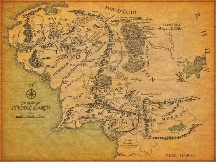 Tolkienova mapa a zmatené říční systémy Středozemě 19214_1