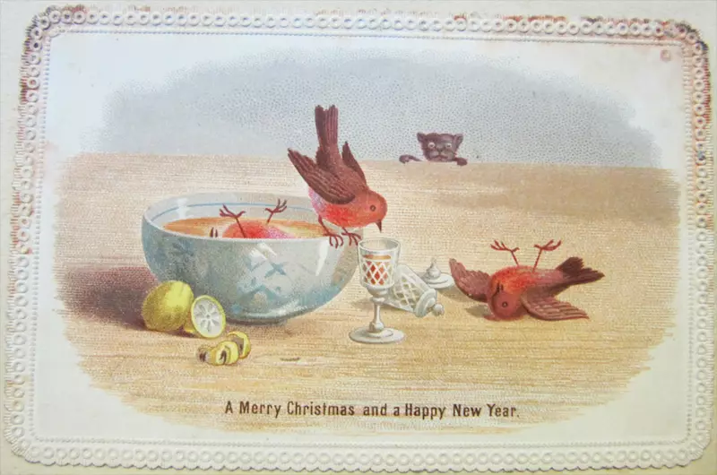 Ua Kev Zoo Siab Hnub Qub Victorian Christmas Nrog Drunken Birds thiab Npau taws tshis!