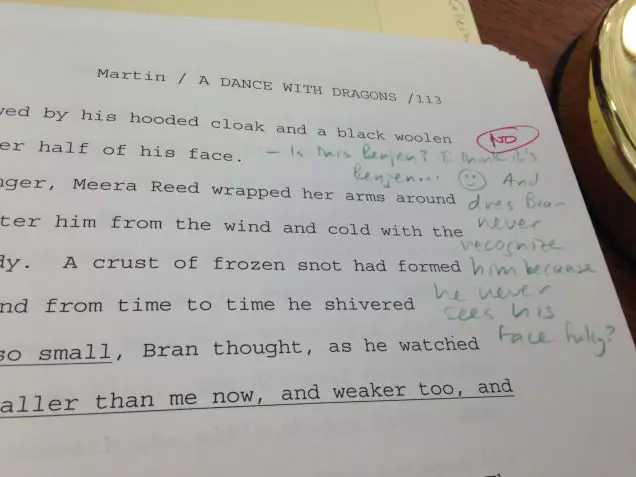 George R. R. Martin Dance With Dragons Manuscript Potentially Reveals Big Spoiler 23077_2