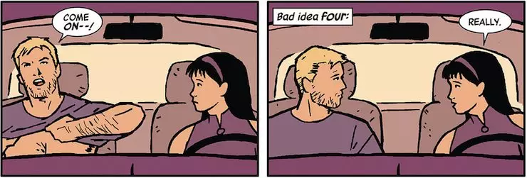 Matt Fraction's Hawkeye ይሰራል ምክንያቱም እንደ ታላቅ የደጋፊ ልብወለድ የተጻፈ ነው።