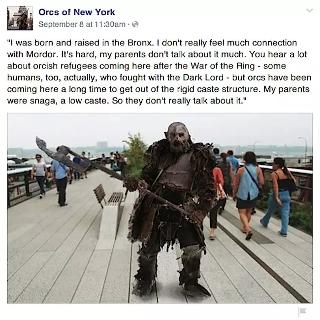 Orcs ntawm New York Yuav Rov Kho Koj Txoj Kev Ntseeg hauv Orc-Kind 24549_2