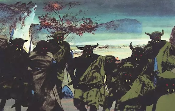 Productiekunst uit Lord of the Rings van Ralph Bakshi