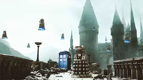 Daktari Potter meme Daktari ambaye Harry Potter GIFs Daleks Hogwarts