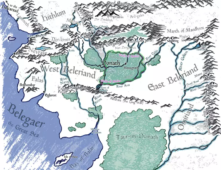 រឿងនិទានពី Topographic Beleriand: Gondolin, Galadriel និង Gates of Sirion 547_1