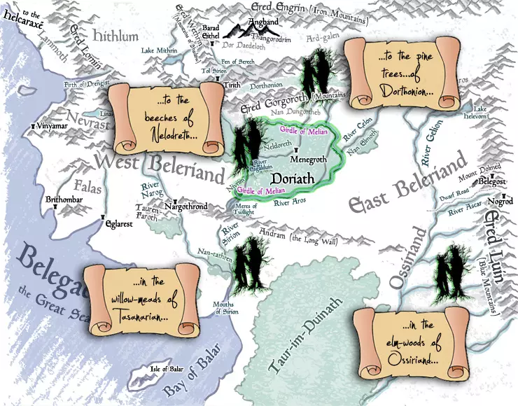 Izinganekwane ezivela ku-Topographic Beleriand: Gondolin, Galadriel, kanye neGates of Sirion 547_12