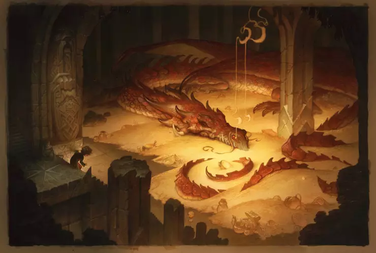 Justin Gerard artista Tolkien, Urrezko Aroko ilustrazioa, Noble Crocodiles eta Balrog Wings 5502_12