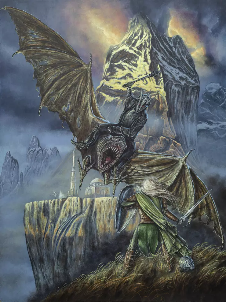 “Anfeidrol a Throsgynnol” - Artist Kip Rasmussen ar Darlunio Silmarillion Tolkien 575_6