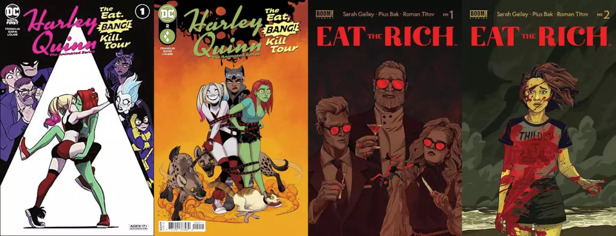 Harley Quinn, Menja els rics i l'alegria de tornar als còmics