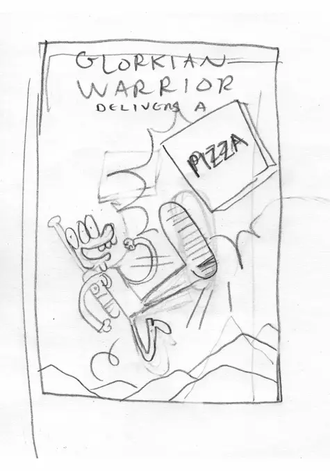 Así creas a portada de The Glorkian Warrior Delivers a Pizza 70042_11