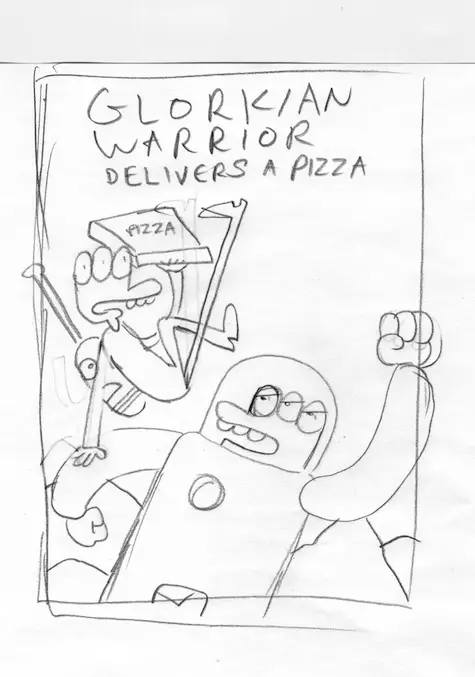 Así creas a portada de The Glorkian Warrior Delivers a Pizza 70042_4