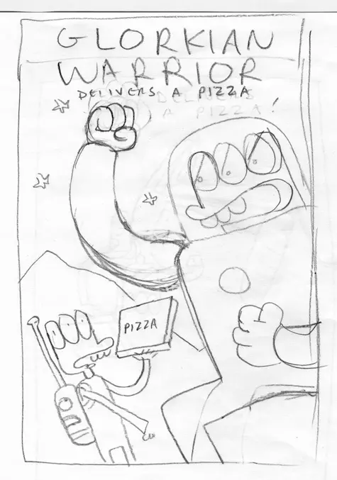 Así creas a portada de The Glorkian Warrior Delivers a Pizza 70042_5