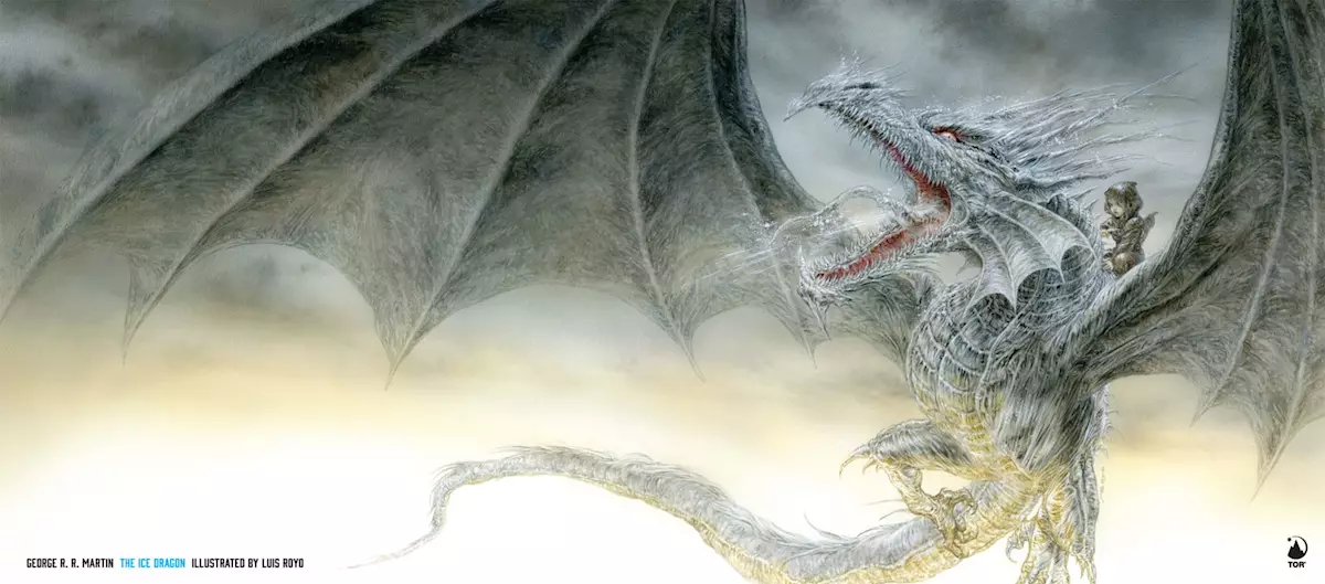 It iepenbierjen fan de yntinsive finale cover foar George R. R. Martin's The Ice Dragon