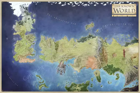 Hoe groot is die planeet waarop Westeros is?