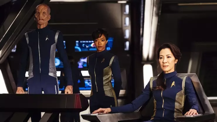 "ကျွန်ုပ်တို့ ငြိမ်းချမ်းစွာ လာပါပြီ" — Star Trek Discovery ၏ "The Vulcan Hello" နှင့် "Binary Stars at the Battle"