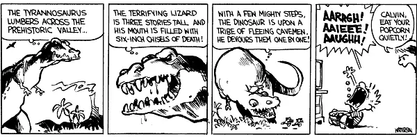 Calvin ak Hobes, dinozò.