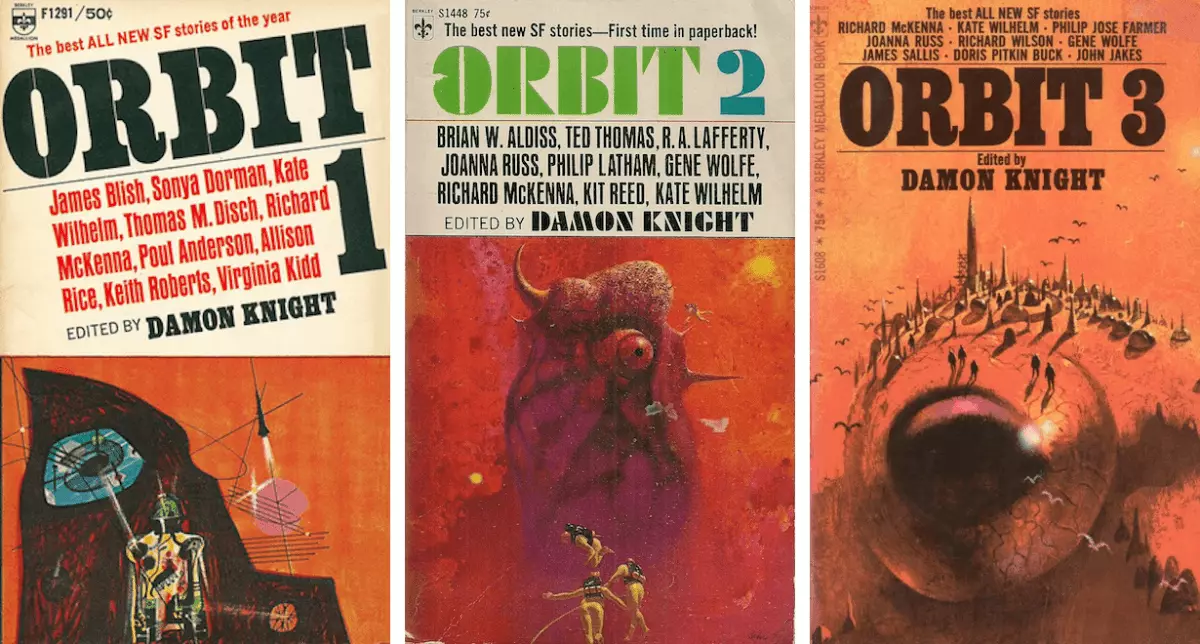 E Bléck zréck op all 21 Bänn vum Damon Knight senger Orbit Anthology Serie