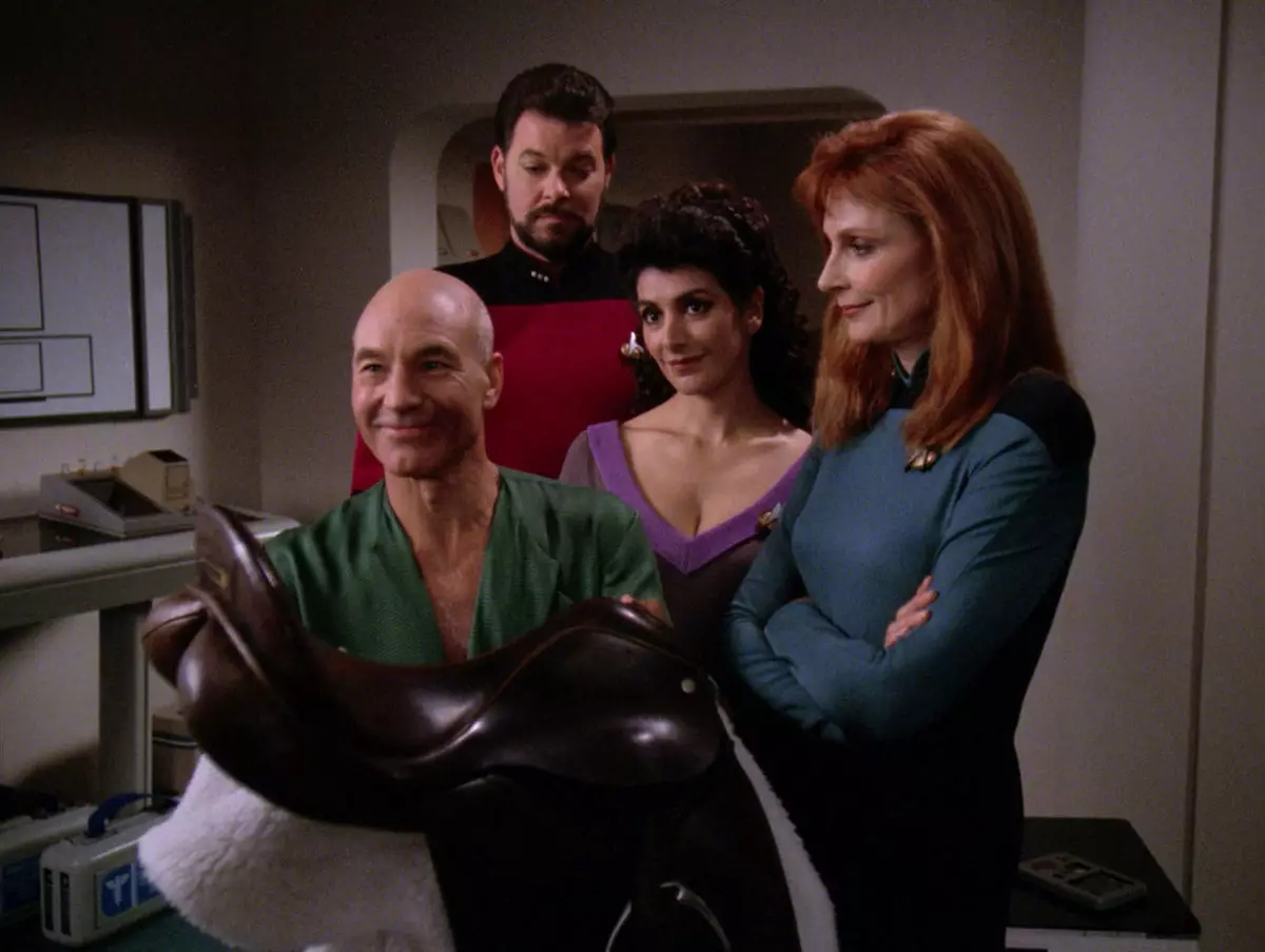 Hynders en Star Trek: Oerwagende Captain Picard syn Saddle